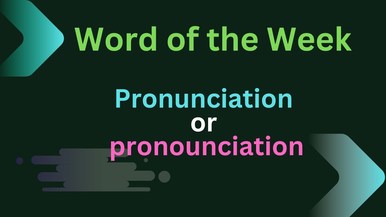 Do you know this? | Word of the week 1 ?| Pronunciation ...