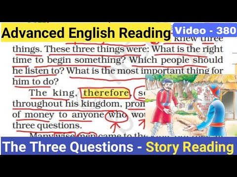 Learn How to Read a Story -The Three Questions - English Reading ...