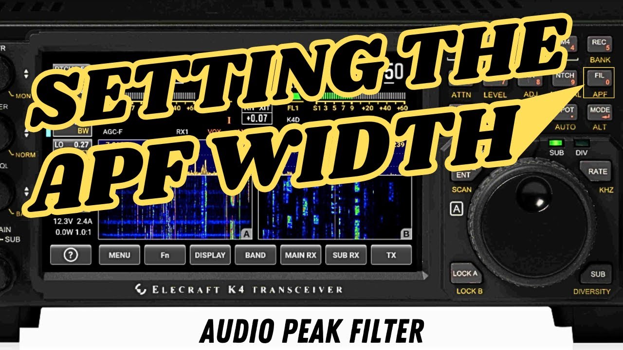 SETTING THE APF WIDTH / PULL WEAK SIGNALS WITH APF / AUDIO PEAK FILTER ...