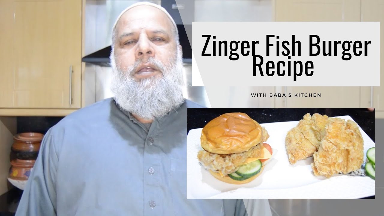 Zinger Fish Burger Recipe/ Pakistani Street Style - YouTube