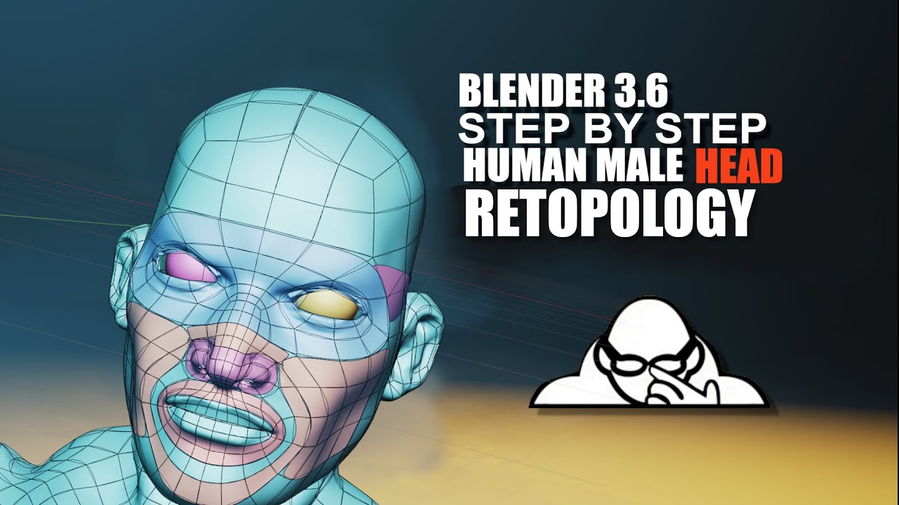 Retopologize A Human Male Head Step By Step Blender 3.6 How To - YouTube