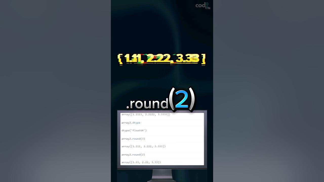 Some Essential Array Functions Sum Max Min Round In Python Numpy Youtube