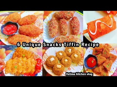 6 Unique Snacks Recipe| New Snacks| Tiffin Box Recipe| Evening Snacks ...