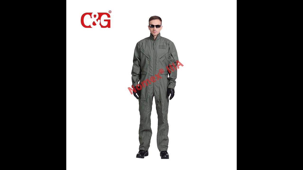 flight suit from Shanghai C&G Safety Co., Ltd. - YouTube