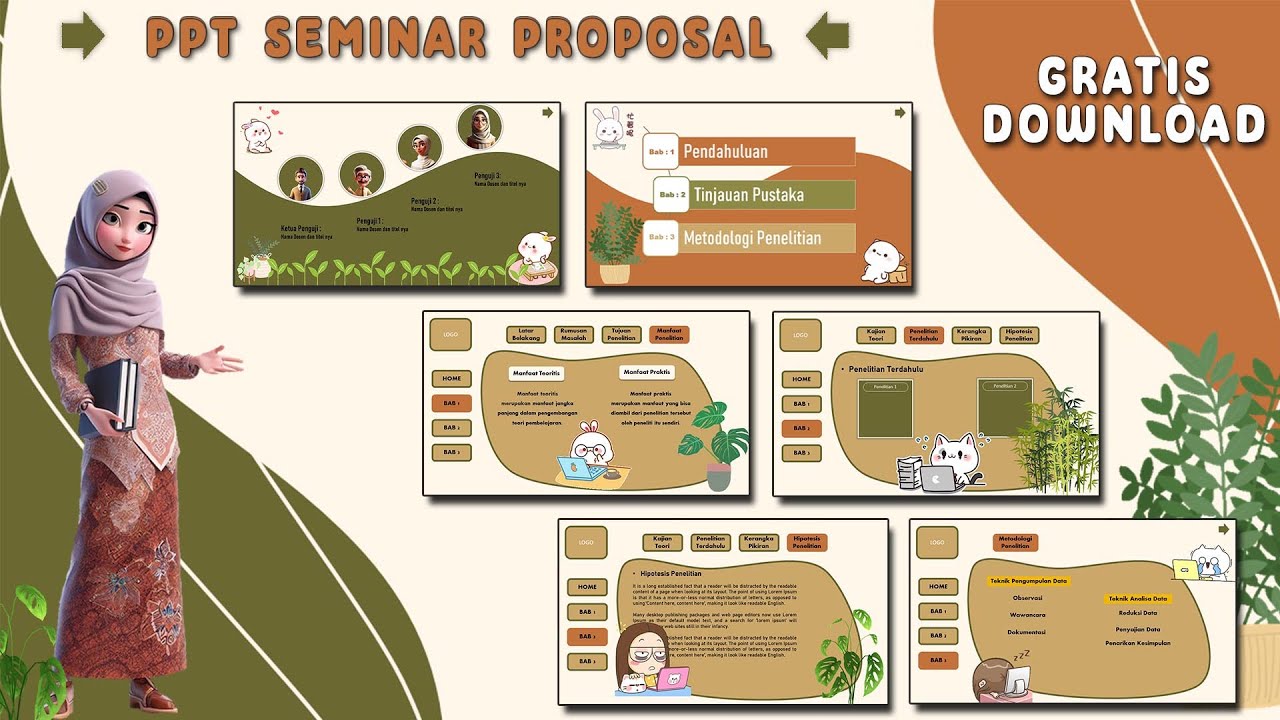 PPT Aesthetic Seminar Proposal Gratis💥Gratis Template💥 - YouTube