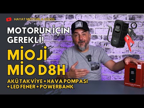 Mioji Mio D8H Plus İnceleme | Akü Takviye + Hava Pompası +LED Fener + Powerbank