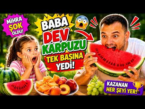 😱 BABA KIZ CHALLENGE 🍉TAŞ KAĞIT MAKAS OYUNU 😂 MİHRA ŞOK OLDU