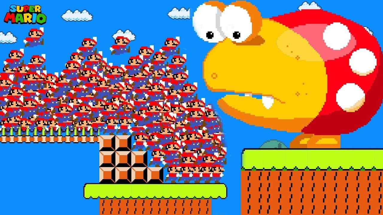 Super Mario Bros. but Everything Mario touch turns to MARIO! - YouTube