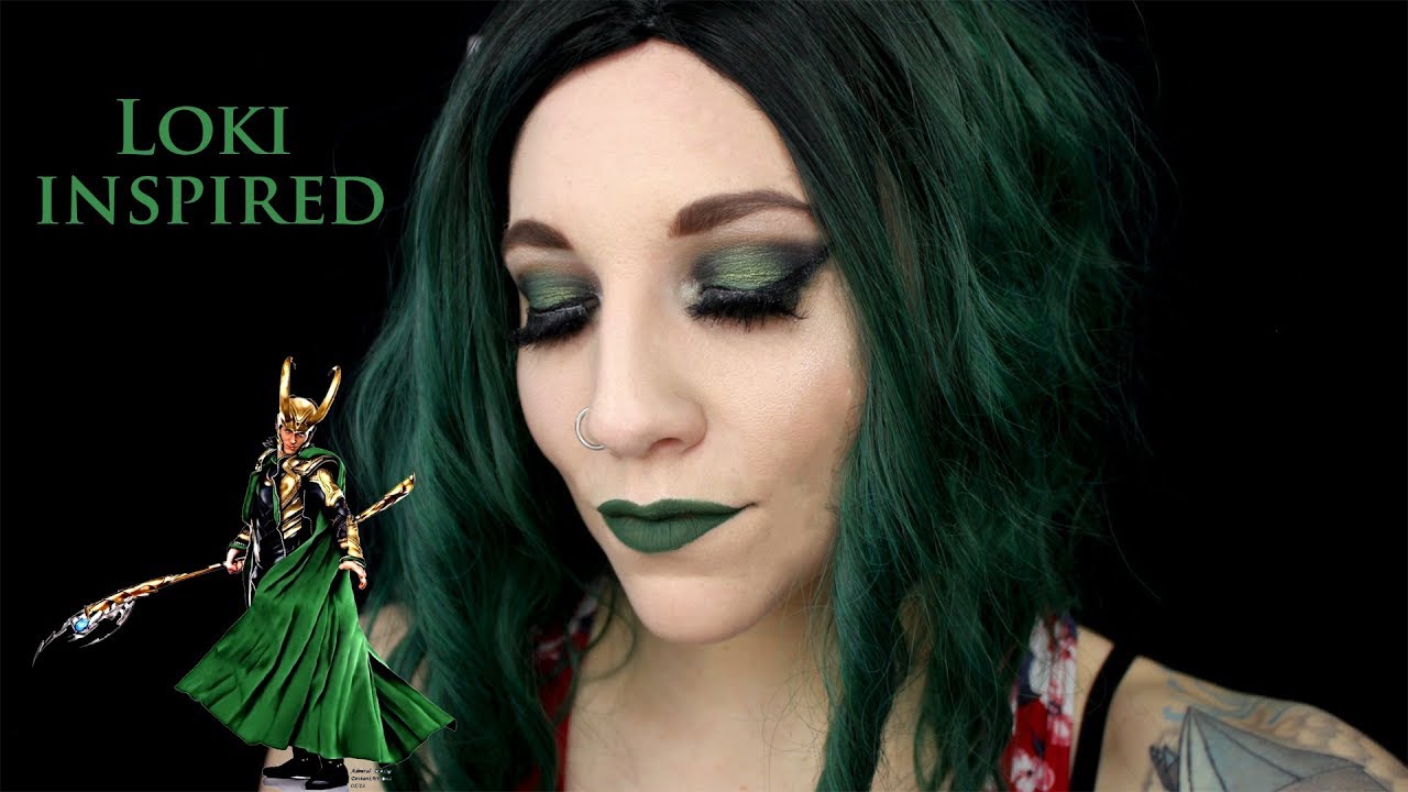 Easy Loki Inspired Makeup Tutorial | Black and Green Eyelook - YouTube