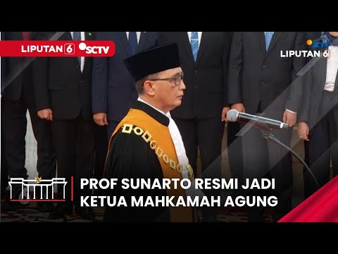 Prabowo Lantik Prof Sunarto Jadi Ketua Mahkamah Agung | Liputan 6 - YouTube