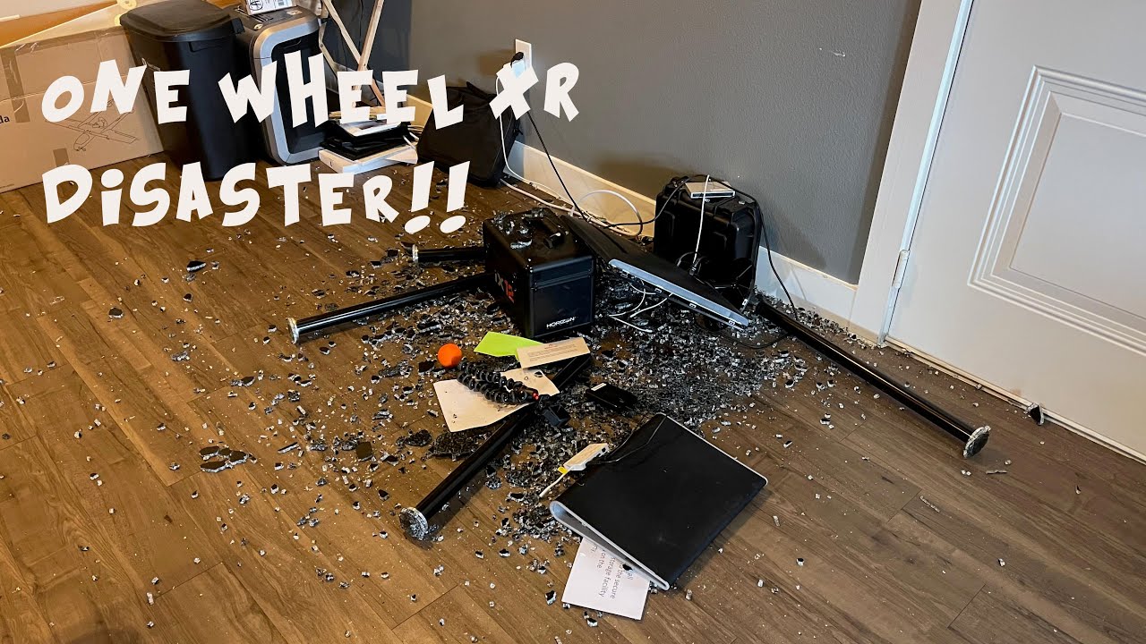 Shattered glass desk within seconds of riding new one wheel 🤣🤣🤣 - YouTube