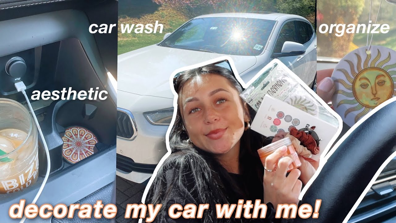 decorate & organize my car with me! (+ car tour) - YouTube