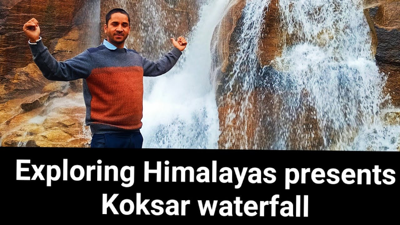 koksar waterfall !! koksar waterfall in Rohtang pass Rinku Sharma vlogs ...