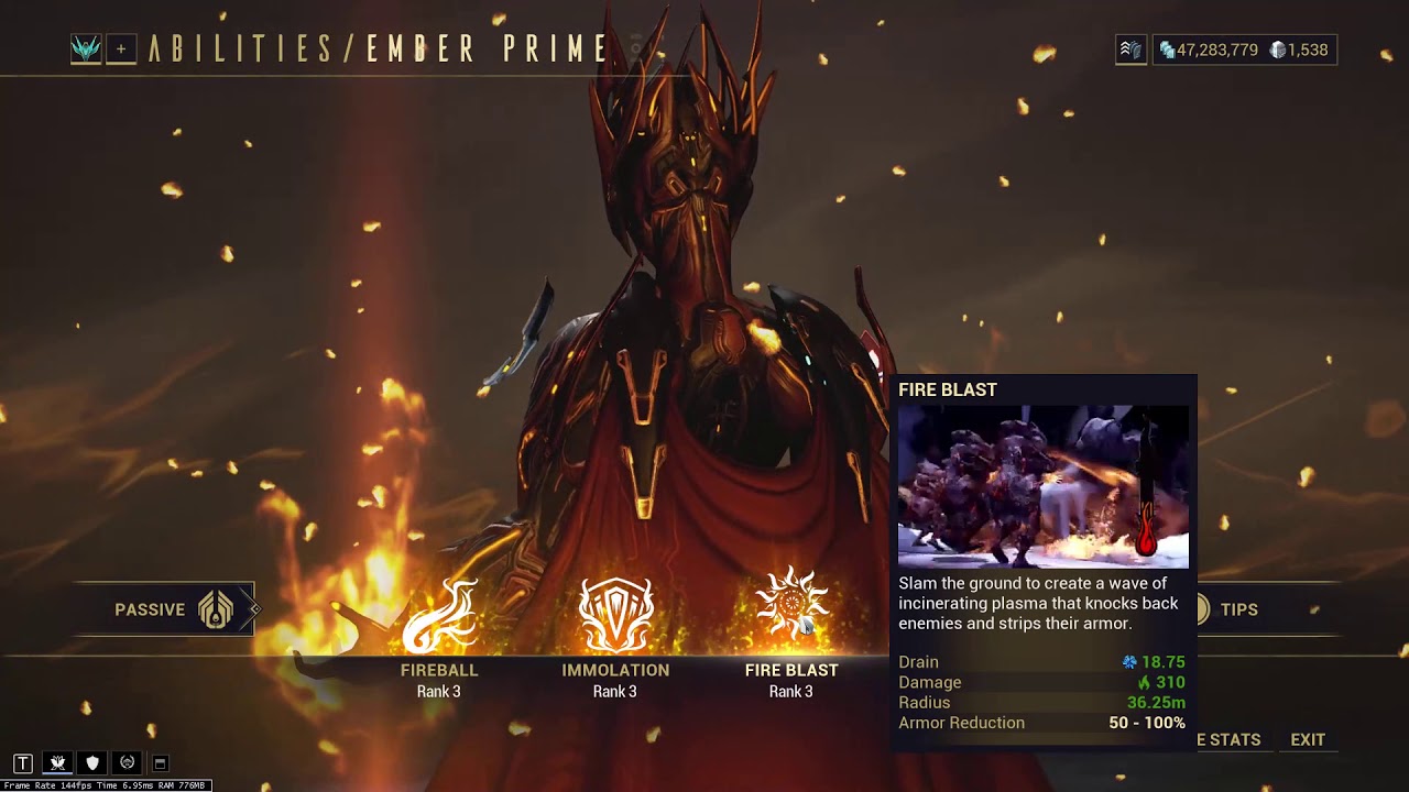 Warframe Ember Prime post-rework showcase - YouTube