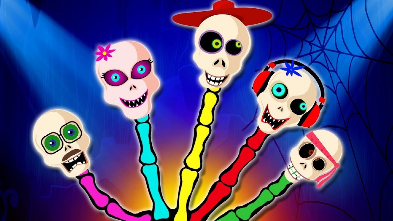 Funny Faces Finger Family Skeletons Dance Nursery Rhymes and Baby Songs ...