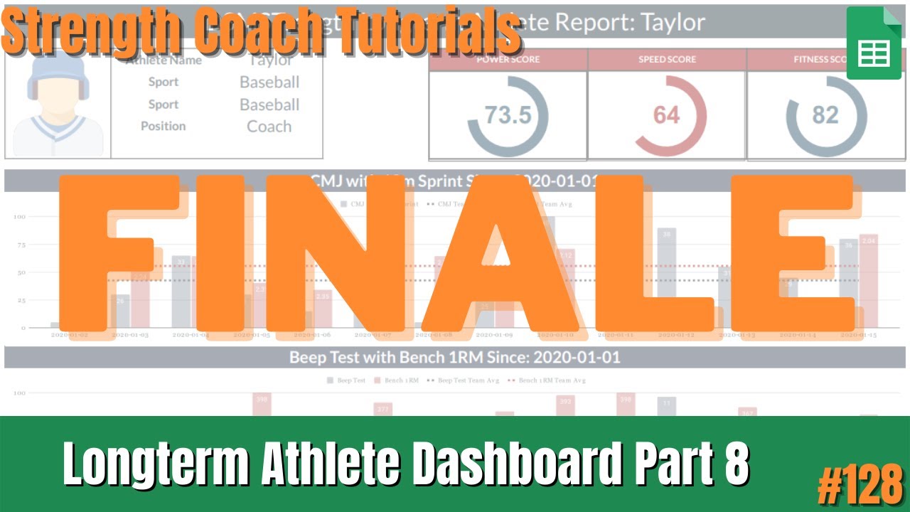 Google Sheets Longterm Dashboard for Athletes | Part 8 | Finishing ...