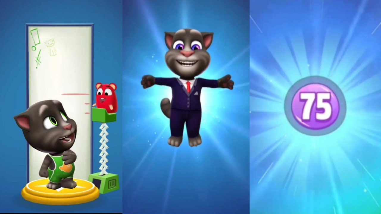 Happy Birthday My Talking Tom 2 Level 10 Vs Level 25 Vs Level 75 - YouTube