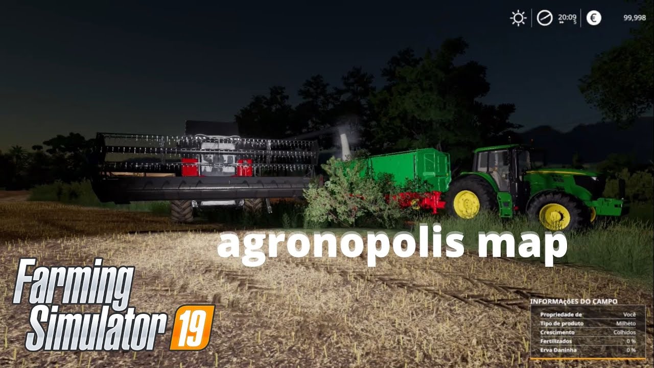 First harvest on the agronopolis map - Fs 19 - Timelapse - YouTube