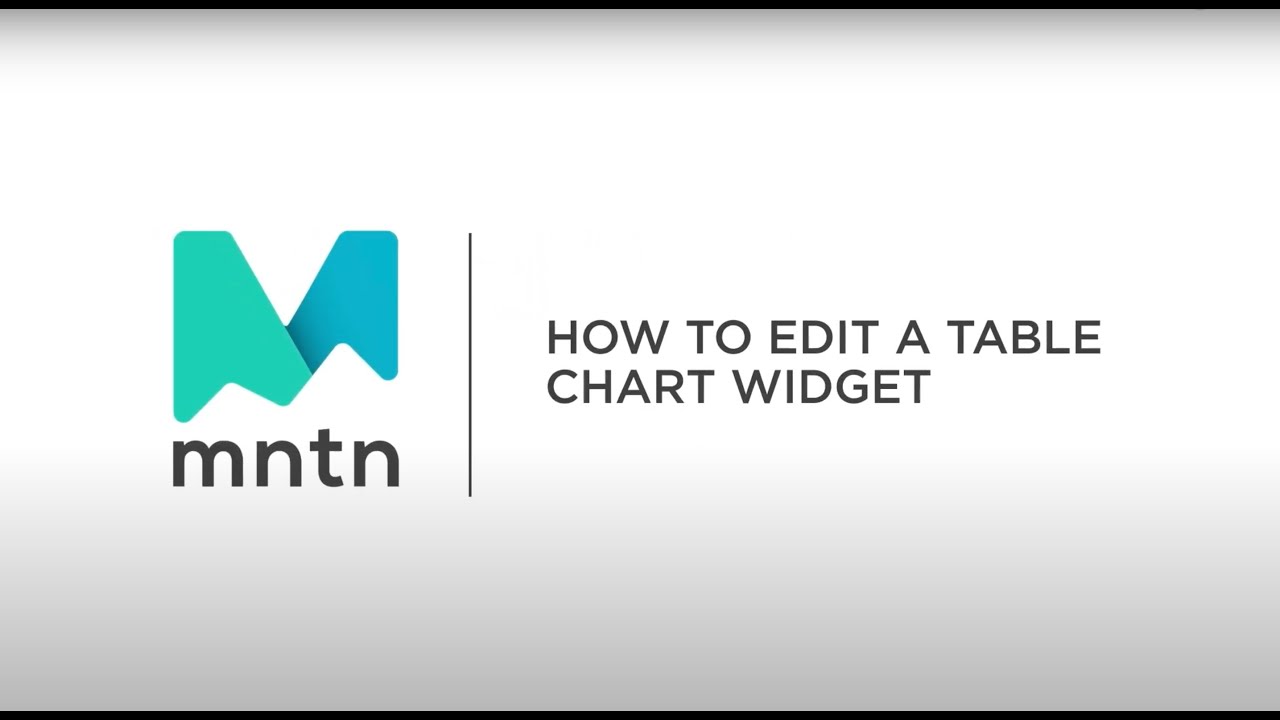 How to Edit a Table Chart - YouTube