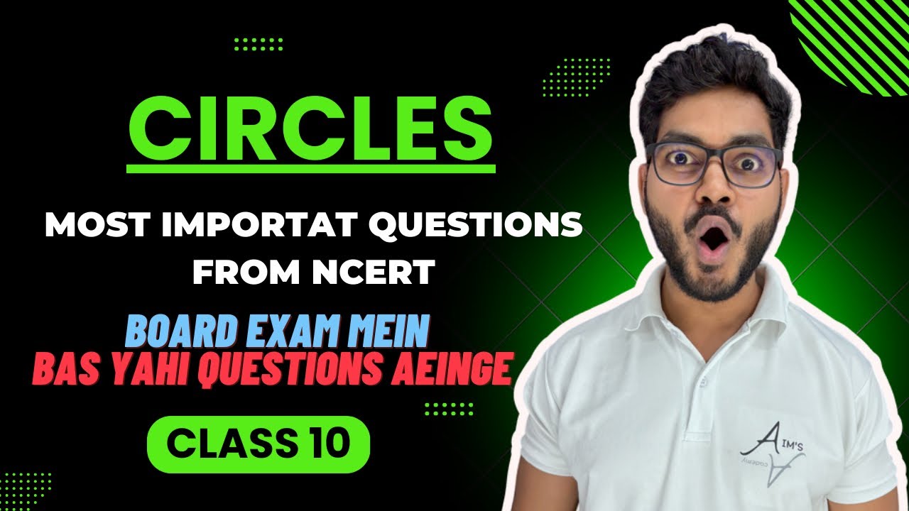 Class 10th Maths Chapter 10 Circles Most Important Ncert Questions 2555