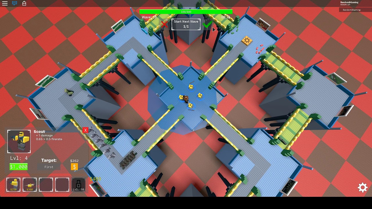 Levelling Solo from Level 0 Part 1. Roblox Tower Defence Simulator ...