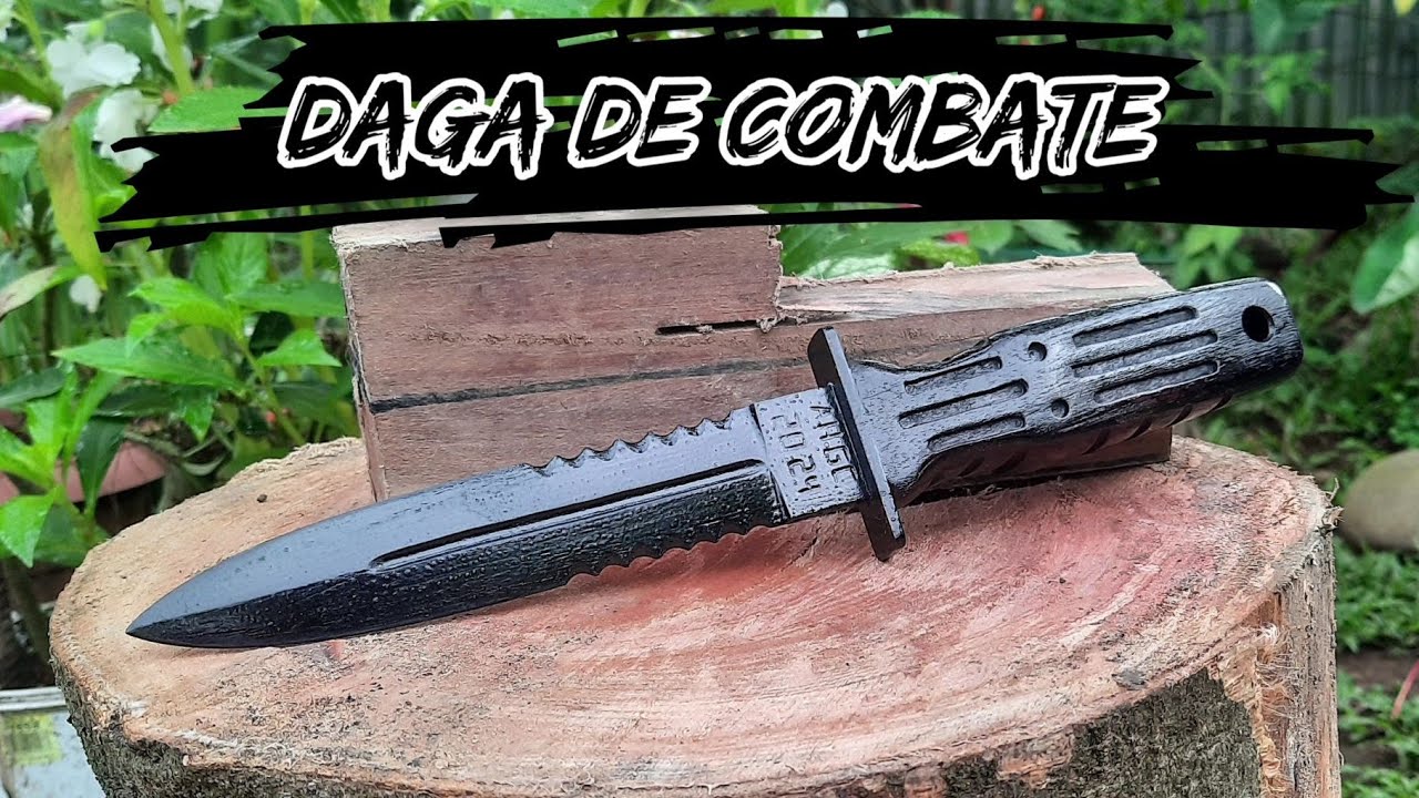 Fabricando una daga de combate con acero de ballesta - YouTube