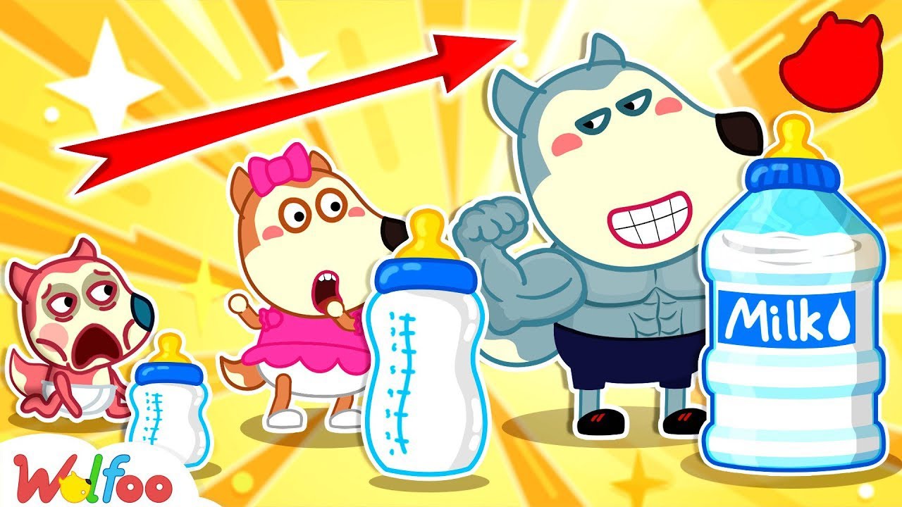 Bottle Milk Feeding Song 👶Taking Care Of Baby | Wolfoo Nursery Rhymes ...