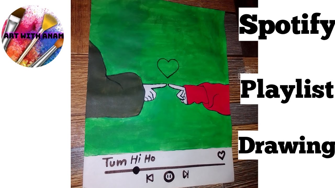 Handmad Spotify playlist drawing/valentineday special gift ideas/couple ...