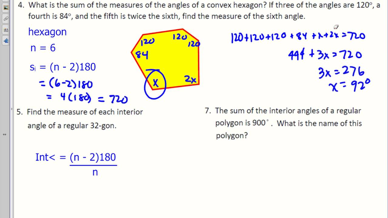 HF Honors Geometry Semester 2 Review Packet #4-7 - YouTube