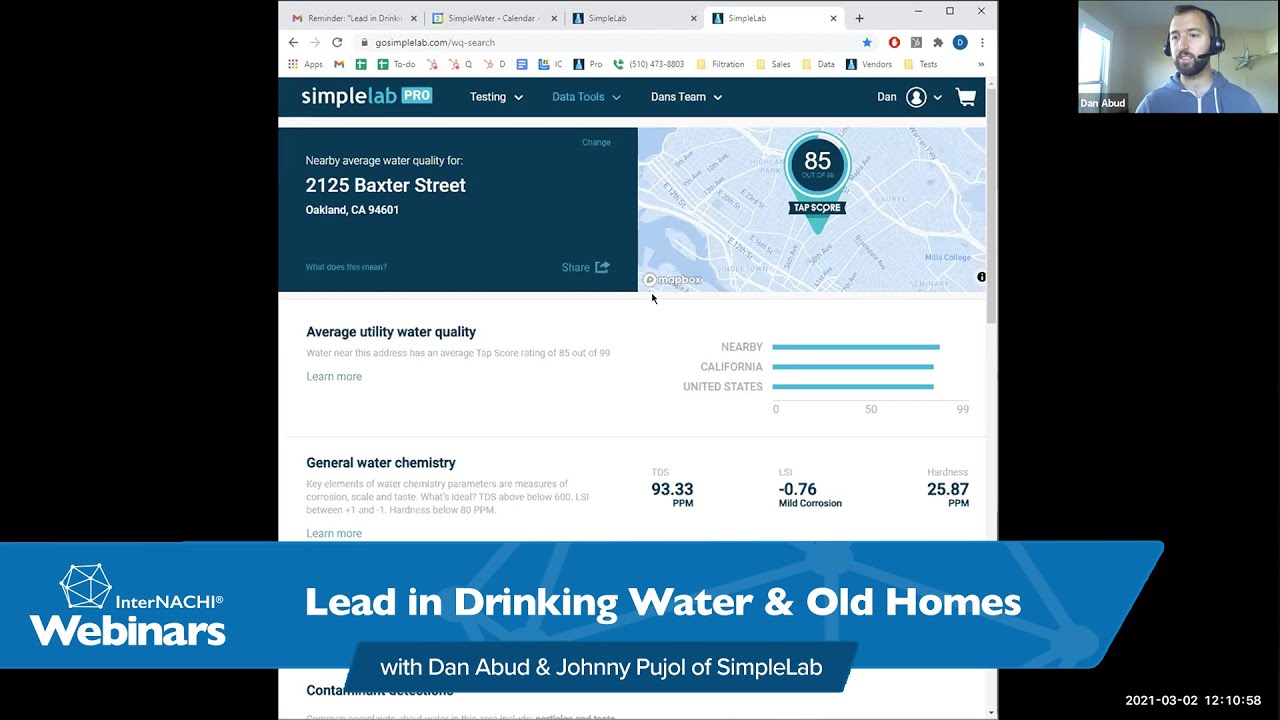 "Lead in Drinking Water & Old Homes" Webinar with Dan Abud & Johnny Pujol of SimpleLab - YouTube