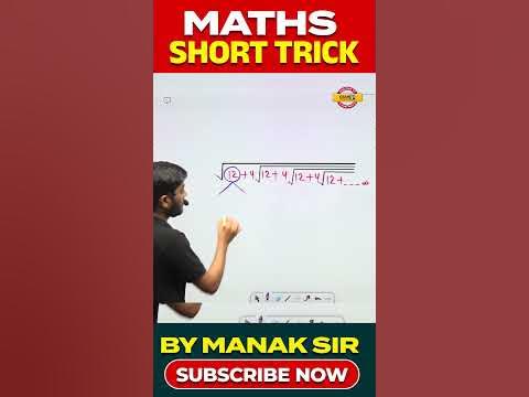 MATHS SHORTS TRICK || BY MANAK SIR - YouTube