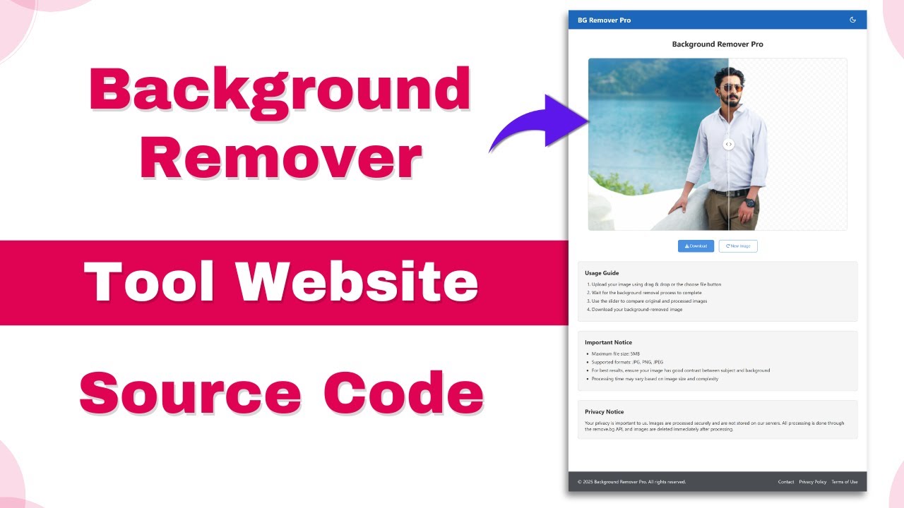 Background Remover Tool Website Source Code, Get From Here - YouTube