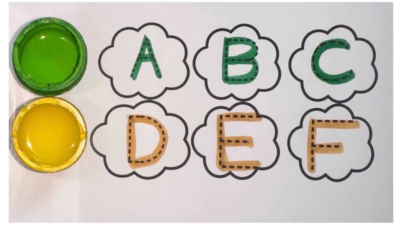 Learn to trace ABCDEF letter | Learning ABCDEF for Nursery Class ...