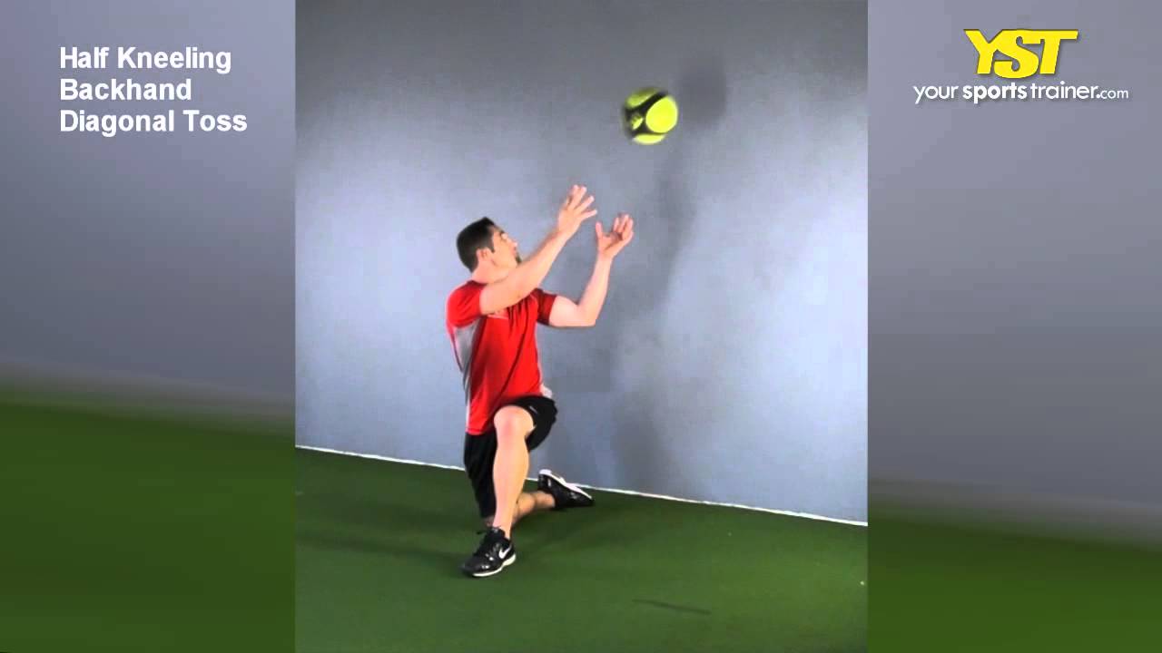 Half Kneeling Backhand Diagonal Toss - YouTube