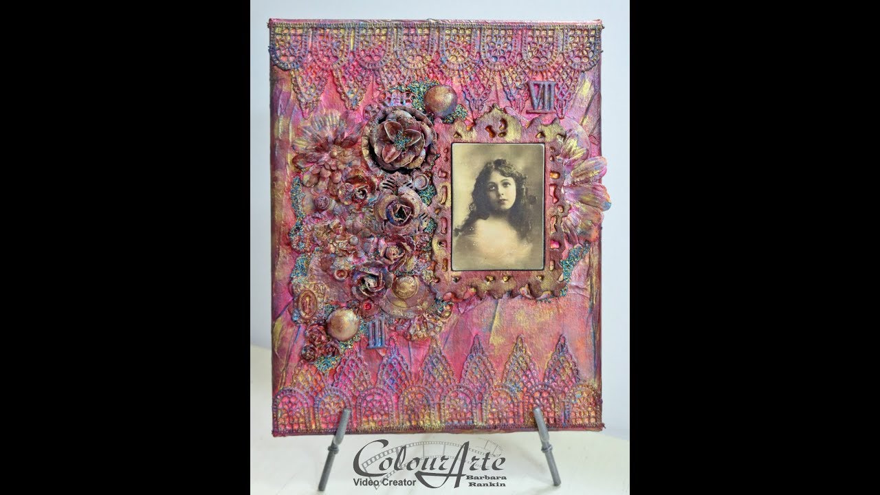How To Make a 3D Mixed Media Canvas by Barbara Rankin - YouTube