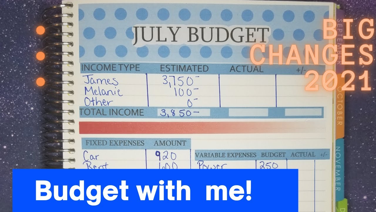 BIG CHANGES! Budget with Me|| July Monthly Budget|| Budgeting|| 2021 ...