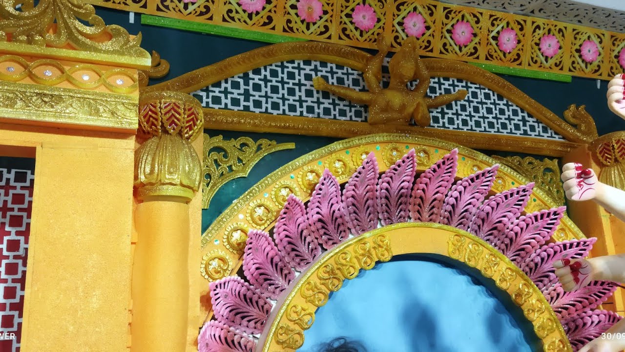 Maa Durga Puja Thermocol Decoration 2022 . - YouTube