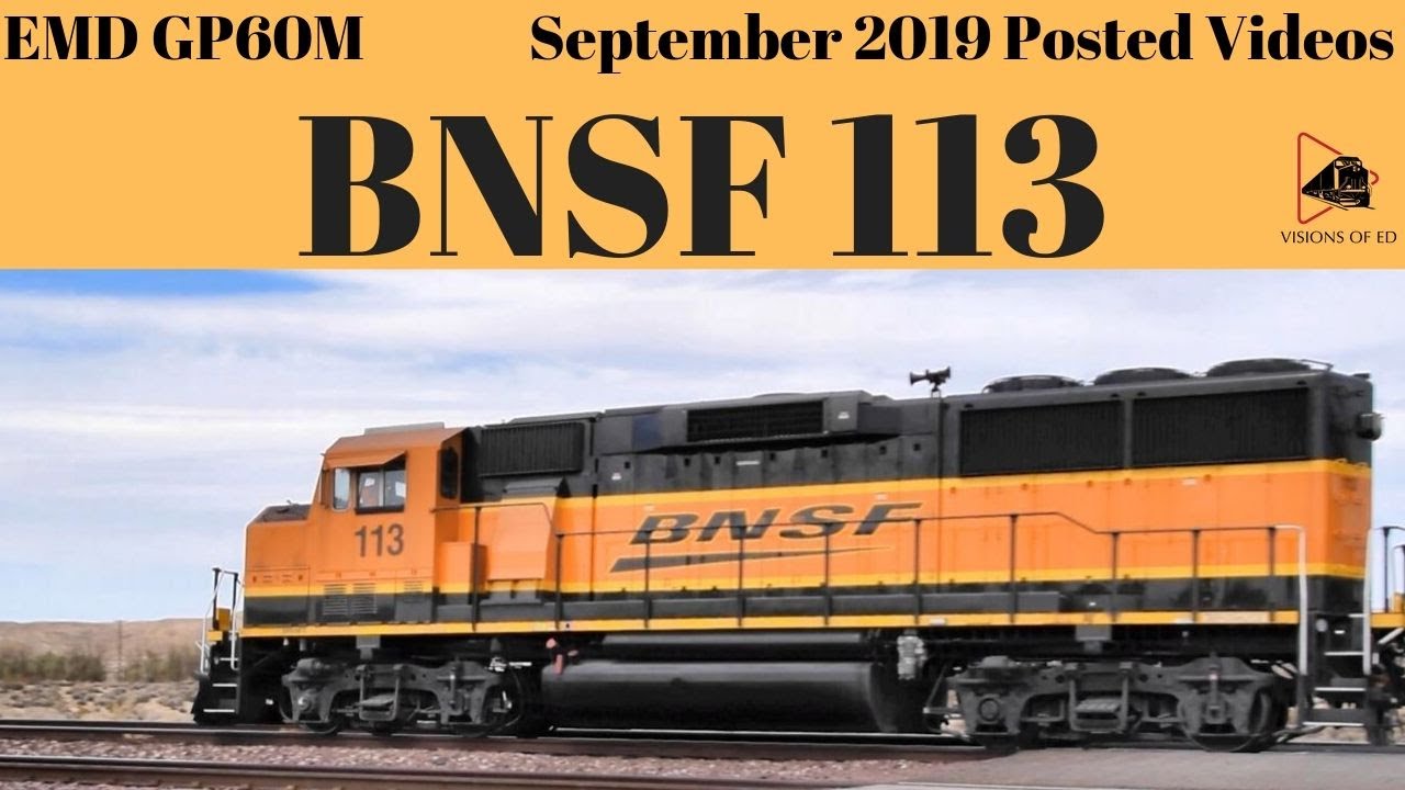 EMD GP60M BNSF 113 Leads Powermove Westbound Needles Sub Railfanning 2019 - YouTube
