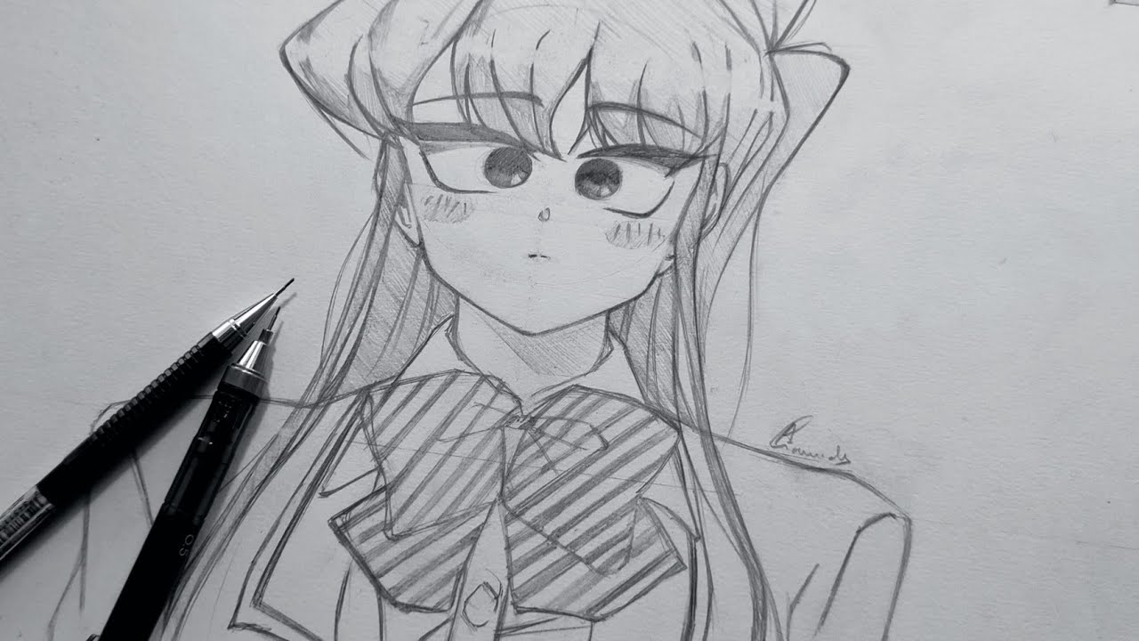 How to draw Komi san || Komi san can't communicate anime part 1 - YouTube