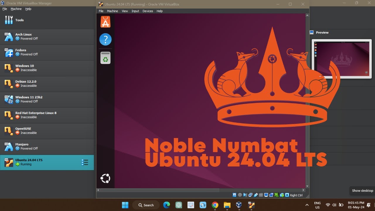Install Ubuntu 24.04 LTS (Noble Numbat) on VirtualBox - YouTube