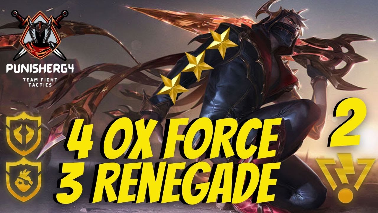 GOLD Talon ⭐⭐⭐ 4 Ox Force 3 Renegade 2 Aegis SET 8🔥 TFT ...
