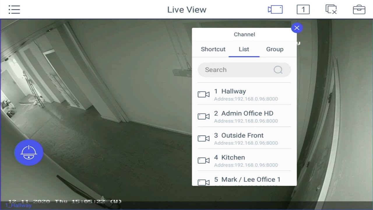 Hikvision DS-1600KI(B) Live View - YouTube