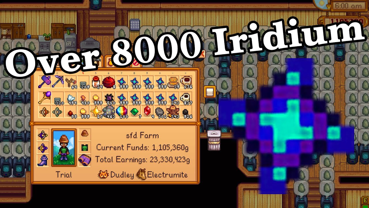 Collecting Over 8000 Iridium Ore in a Single Day of Skull Caverns ...