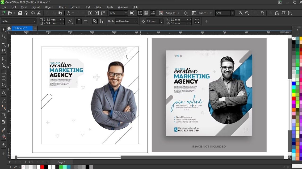 Part 6 | New Post Design in CorelDraw || CorelDraw Tutorial || - YouTube