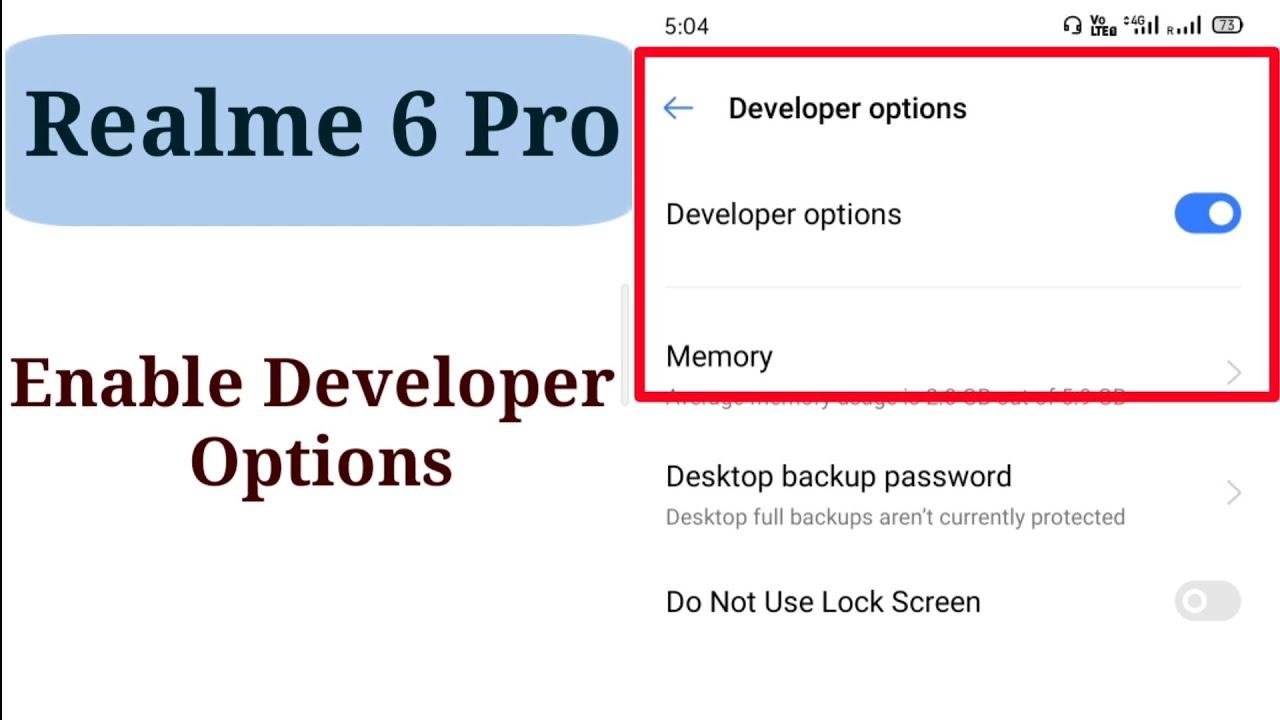 How To Enable Developer Options In Realme 6 Pro - YouTube