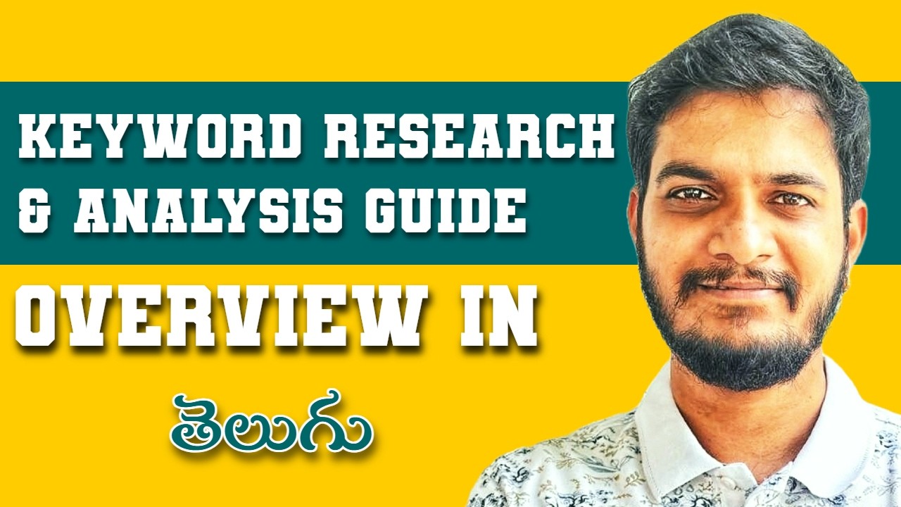Keyword Research & Analysis Overview 2025 in Telugu | SEO Training in Telugu | SDM Classes - YouTube