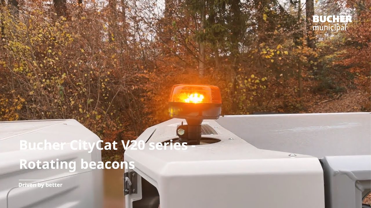 Bucher CityCat V20 series - Rotating beacons front and rear 2 beacons ...