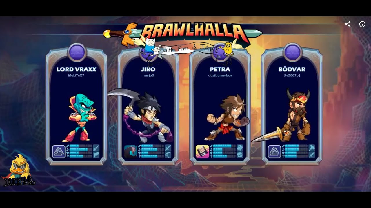 brawlhalla trận đấu all |duck hero - YouTube