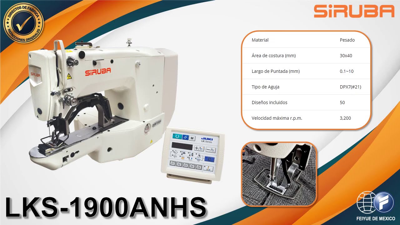 Máquina presilladora electrónica programable - SIRUBA - YouTube