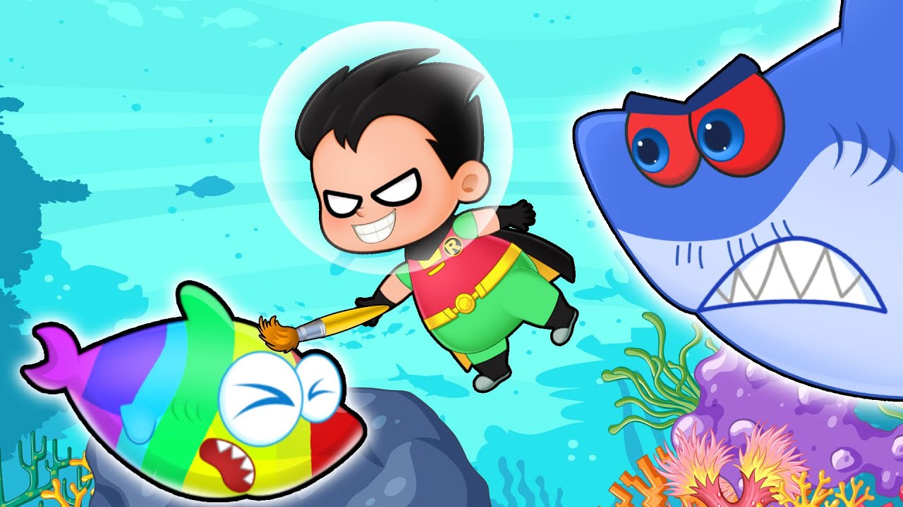 Teen Titans Go! The Shark Song + Three Little Kittens Song Kids - YouTube